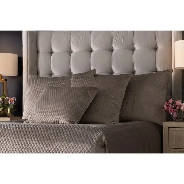 LILI ALESSANDRA Valentina Quilted Velvet Decorative Pillow, 20 X 36 - Buff