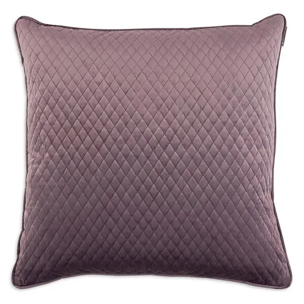LILI ALESSANDRA Valentina Quilted Velvet Euro Decorative Pillow, 26 X 26 - Raisin
