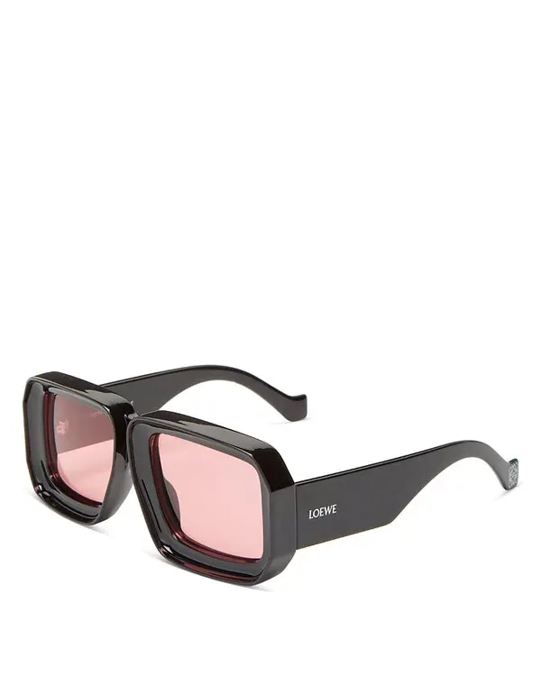 Loewe Geometric Sunglasses - Black/pink Solid