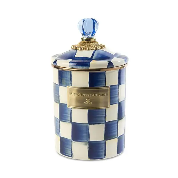 MACKENZIE-CHILDS Royal Check Canister Medium - No Color