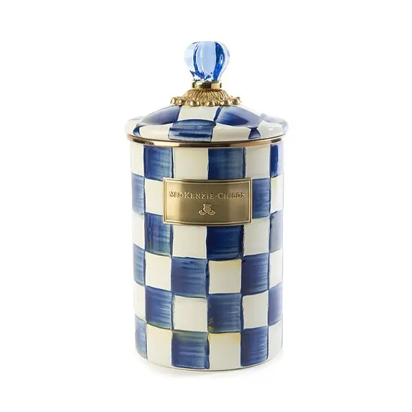 MACKENZIE-CHILDS Royal Check Canister Large - No Color