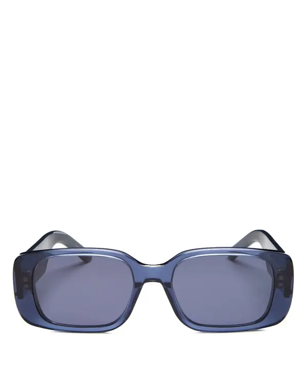Dior Rectangular Sunglasses, 53mm - Blue/blue Solid
