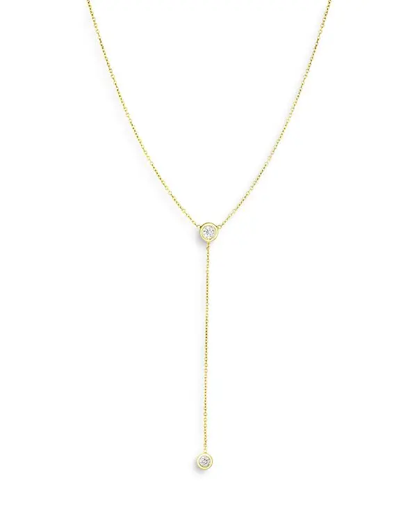 Roberto Coin 18k Yellow Diamond Y Necklace - Gold