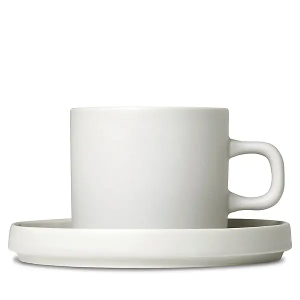 BLOMUS Pilar Coffee Cups With Saucers, Set Of 2 - Cream