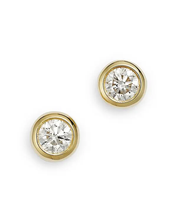 Roberto Coin 18k Yellow Diamond Stud Earrings - Gold