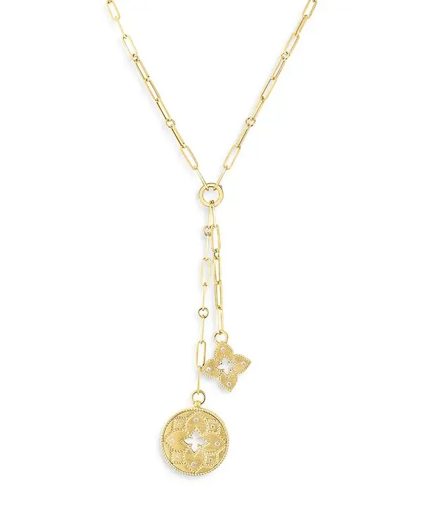 Roberto Coin 18k Yellow Venetian Princess Diamond Lariat Necklace - Gold