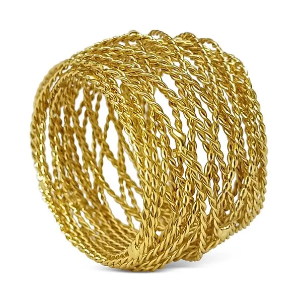 AMAN IMPORTS Twisted Wire Napkin Ring Exclusive - Champagne