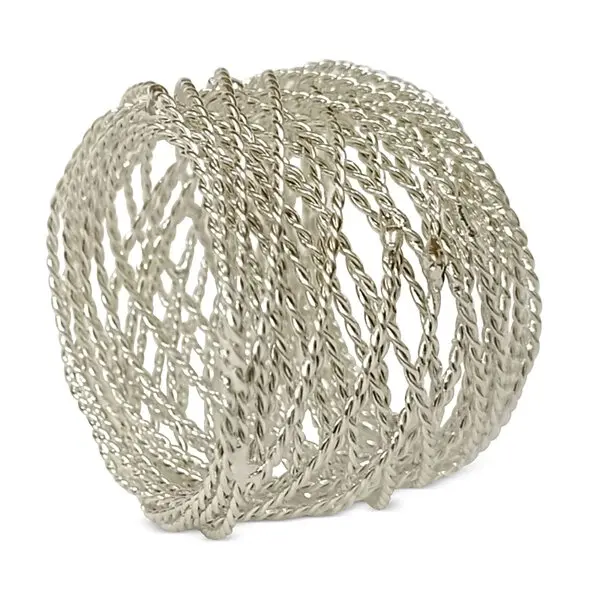 AMAN IMPORTS Twisted Wire Napkin Ring - Nickle