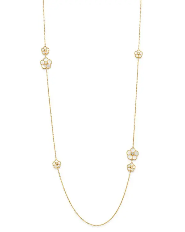 Roberto Coin 18k Yellow Gold Daisy Necklace - White/gold