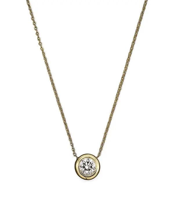 Roberto Coin 18k Yellow Diamond Bezel Necklace - Gold