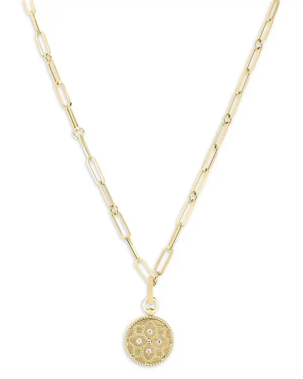 Roberto Coin 18k Yellow Diamond Venetian Princess Pendant Necklace - Gold