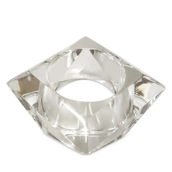 AMAN IMPORTS Acrylic Facet Napkin Ring Exclusive - Champagne