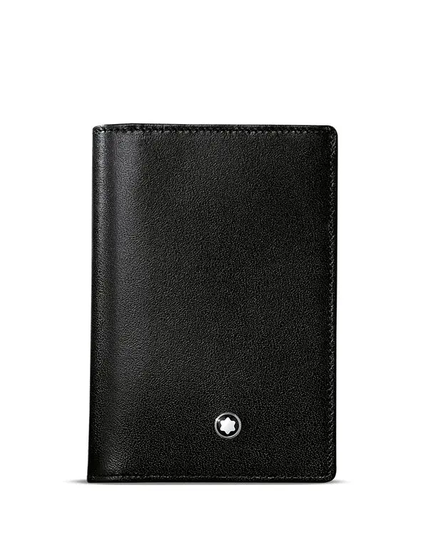 Montblanc Meisterstuck Leather Business Card Holder With Gusset - Black