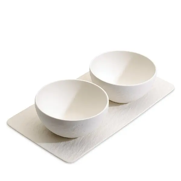 VILLEROY & BOCH Manufacture Rock 3 Piece Condiment Set - White