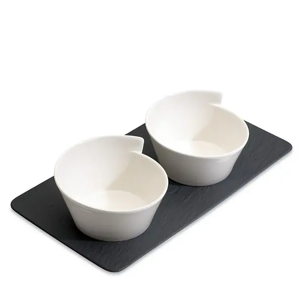 VILLEROY & BOCH New Wave 3 Pc Condiment Set - White