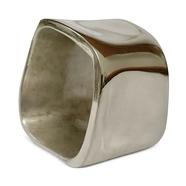AMAN IMPORTS Metal Chunky Napkin Ring Exclusive - Nickle