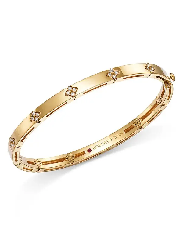 Roberto Coin 18k Yellow Verona Diamond Bangle Bracelet - Gold