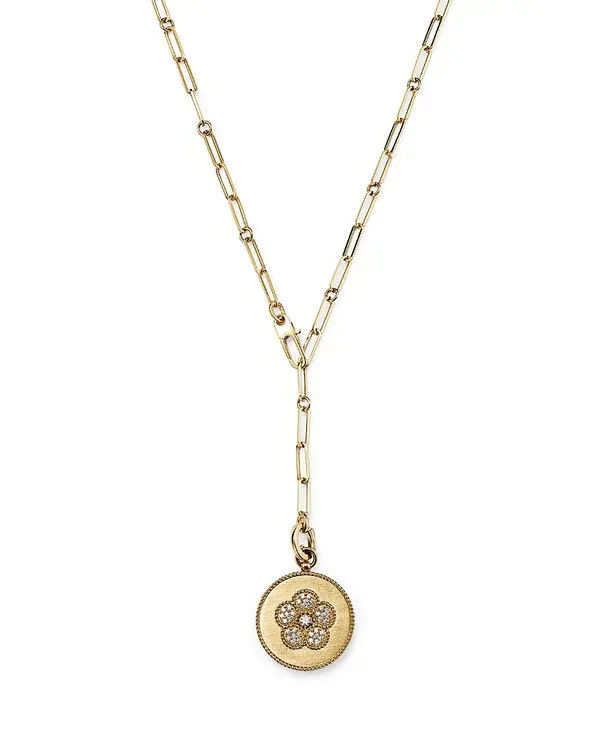 Roberto Coin 18k Yellow Daisy Diamond Pendant Necklace - Gold