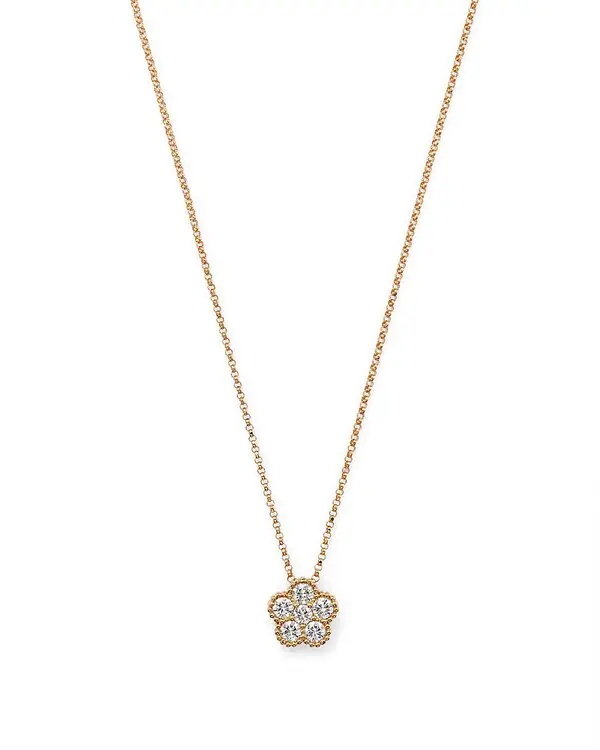 Roberto Coin 18k Yellow Daisy Diamond Pendant Necklace - Gold