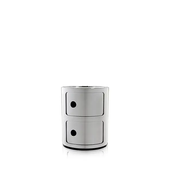 KARTELL Componibili 2 Tier Storage Tower - Chrome