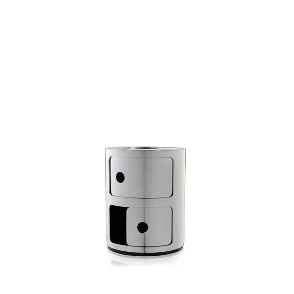 KARTELL Componibili 2 Tier Storage Tower - Chrome
