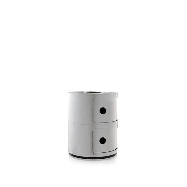 KARTELL Componibili 2 Tier Storage Tower - Chrome