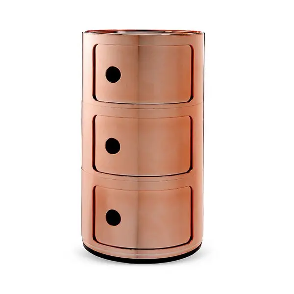 KARTELL Componibili Metal 3 Tier Storage Tower - Copper