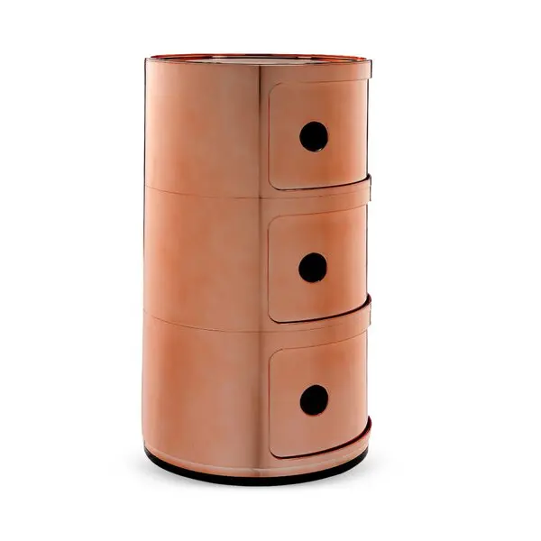 KARTELL Componibili Metal 3 Tier Storage Tower - Copper