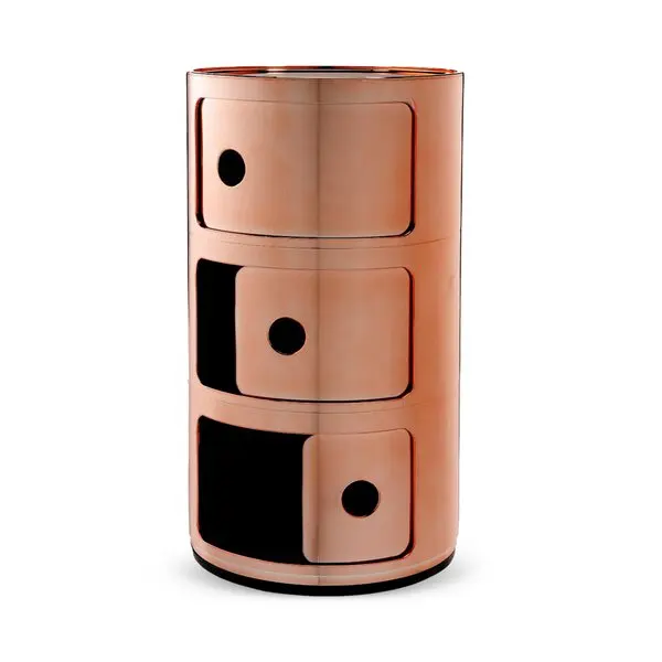 KARTELL Componibili Metal 3 Tier Storage Tower - Copper