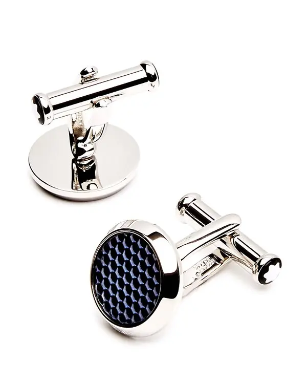 Montblanc Lacquer Inlay Round Cufflinks - White