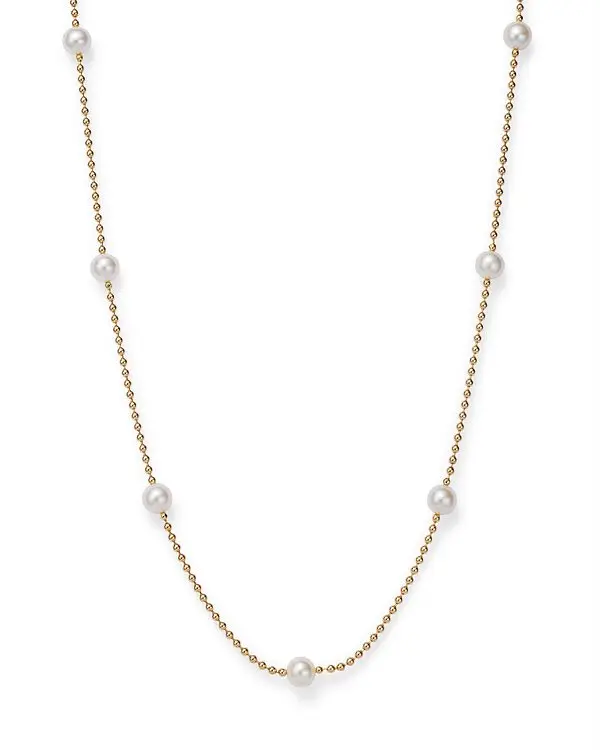 Roberto Coin 18k Yellow Gold Cultured Pearl Necklace - White/gold