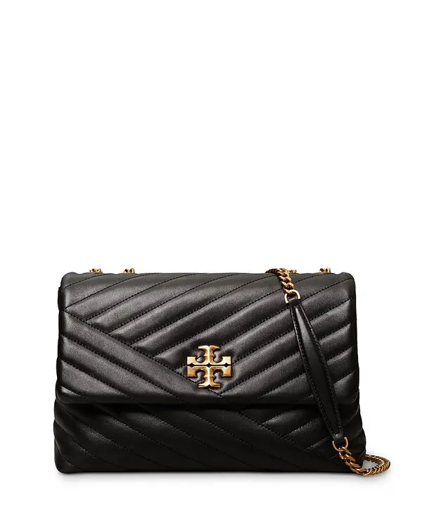 Tory Burch Kira Convertible Shoulder Bag - Black/rolled Brass