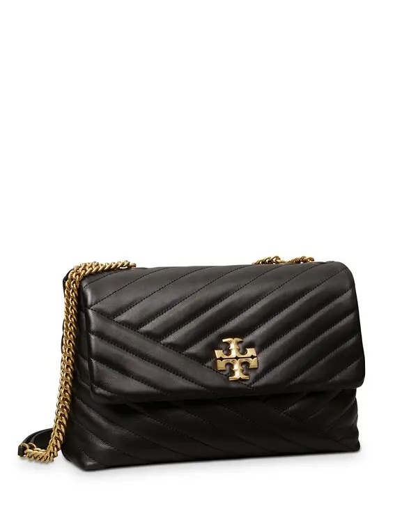 Tory Burch Kira Convertible Shoulder Bag - Black/rolled Brass
