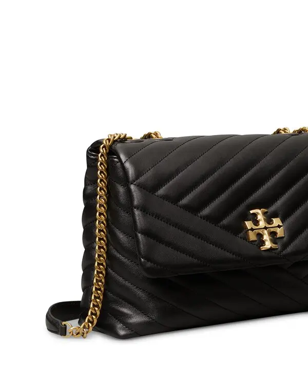Tory Burch Kira Convertible Shoulder Bag - Black/rolled Brass