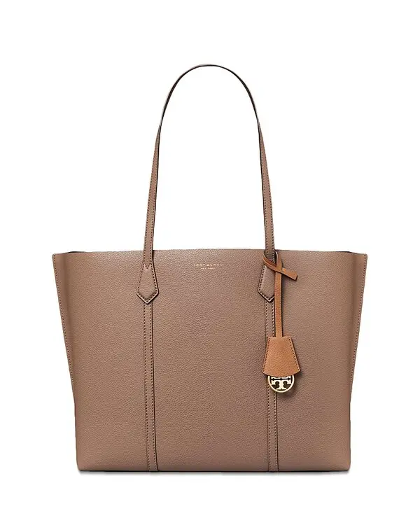 Tory Burch Perry Medium Leather Tote - Clam Shell/brass