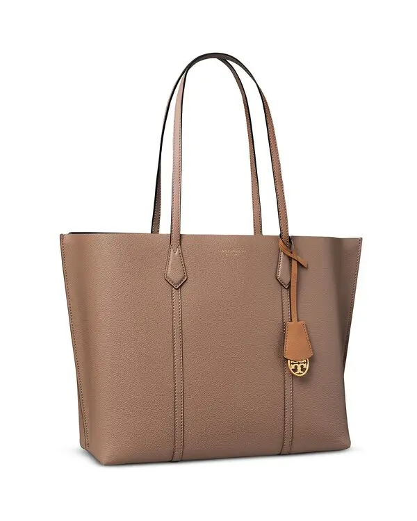 Tory Burch Perry Medium Leather Tote - Clam Shell/brass