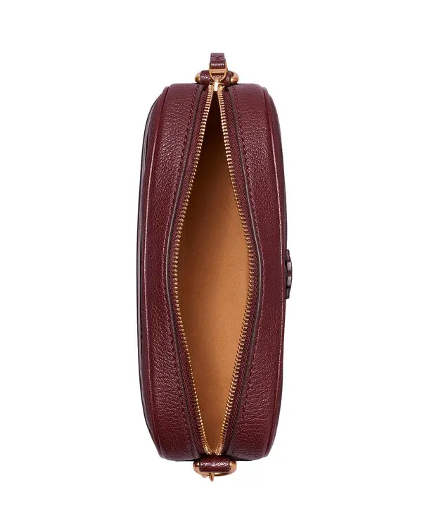 Tory Burch Mcgraw Camera Bag - Muscadine/gold