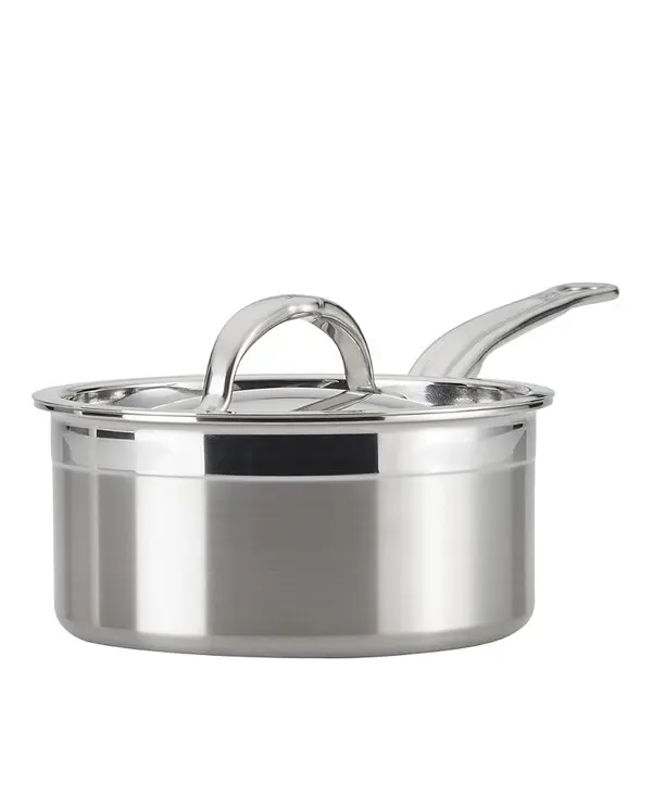 HESTAN Probond Forged 1.5-quart Professional Clad Stainless Steel Saucepan With Lid - Silver