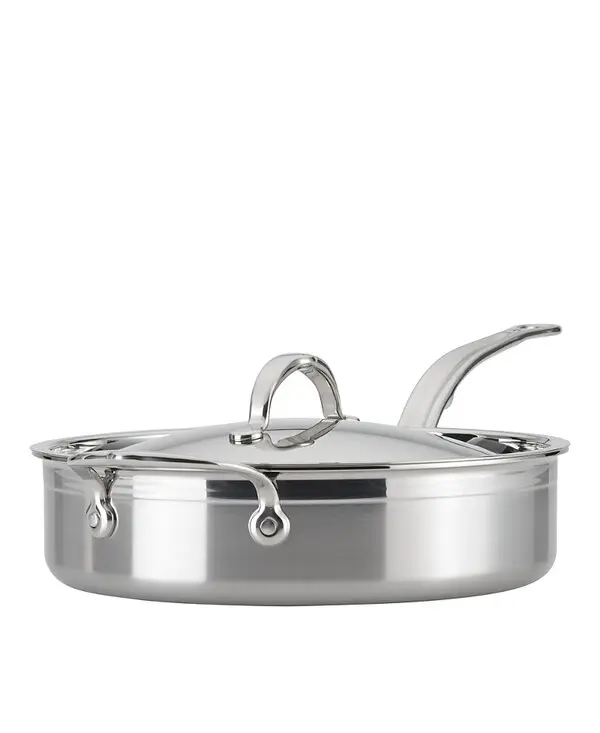 HESTAN Probond Forged 3.5-quart Professional Clad Stainless Steel Saute Pan With Lid - Silver
