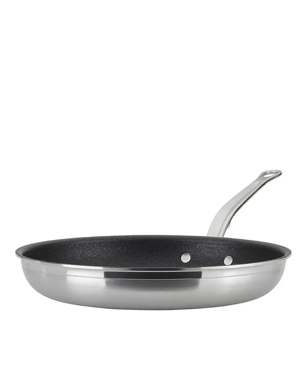 HESTAN Probond Forged 12.5 Professional Clad Stainless Steel Skillet With Titum Nonstick - Silver