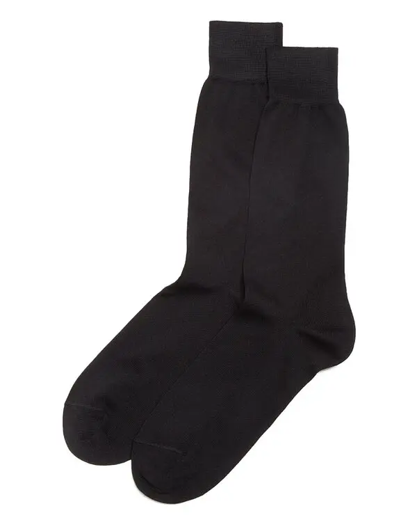 Bloomingdale'S Cotton Blend Dress Socks - Black