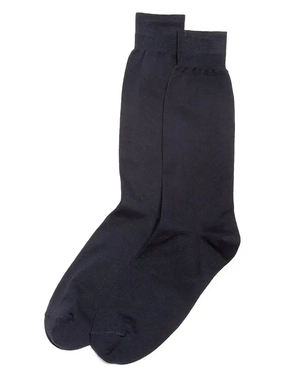 Bloomingdale'S Cotton Blend Dress Socks - Navy