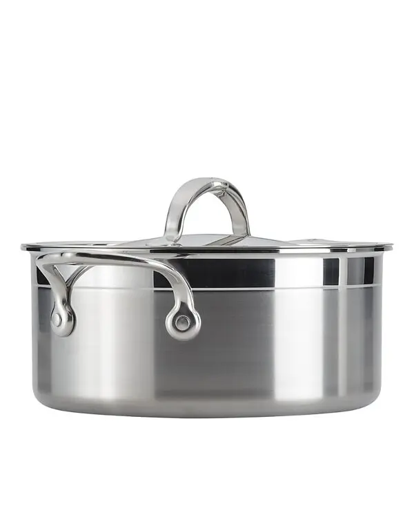 HESTAN Probond Forged 3-quart Professional Clad Stainless Steel Soup Pot With Lid - Silver