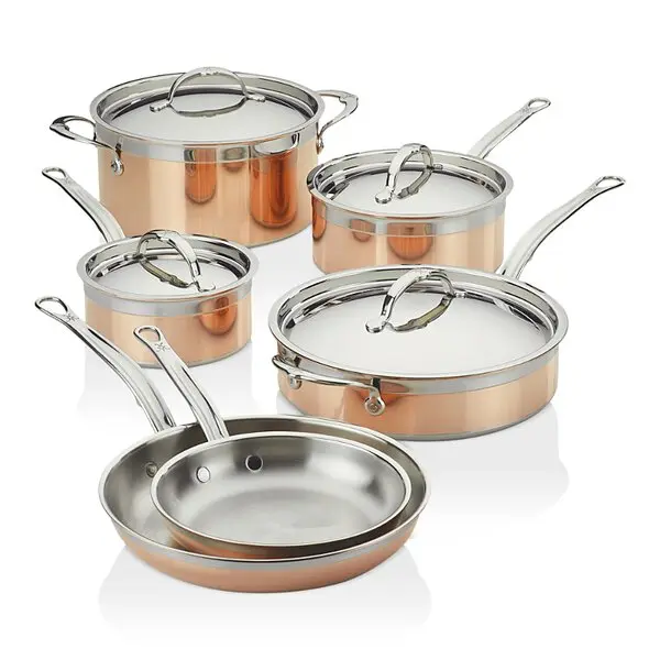 HESTAN Copperbond 10-piece Induction Cookware Set - Copper