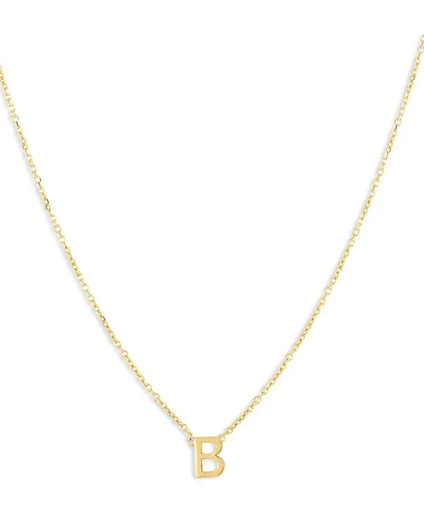 MOON & MEADOW 14k Yellow Gold Initial Pendant Necklace - B
