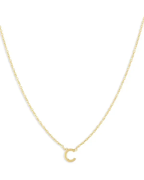 MOON & MEADOW 14k Yellow Gold Initial Pendant Necklace - C