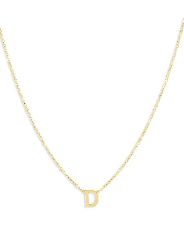 MOON & MEADOW 14k Yellow Gold Initial Pendant Necklace - D