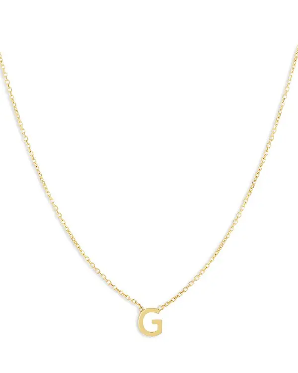 MOON & MEADOW 14k Yellow Gold Initial Pendant Necklace - G