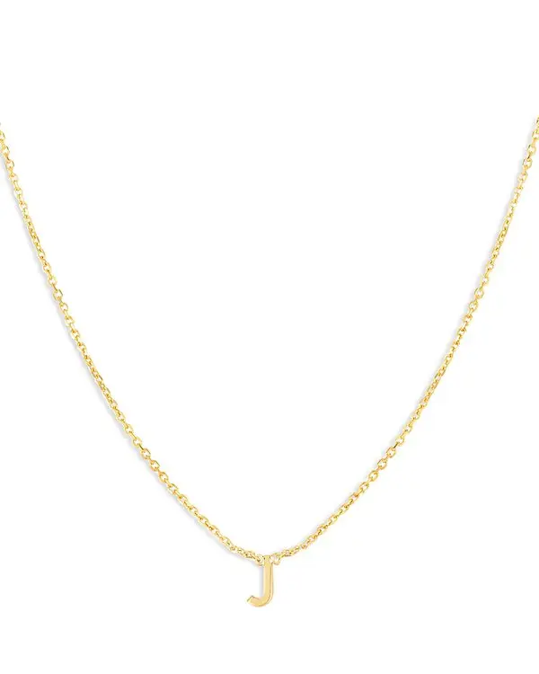 MOON & MEADOW 14k Yellow Gold Initial Pendant Necklace - J