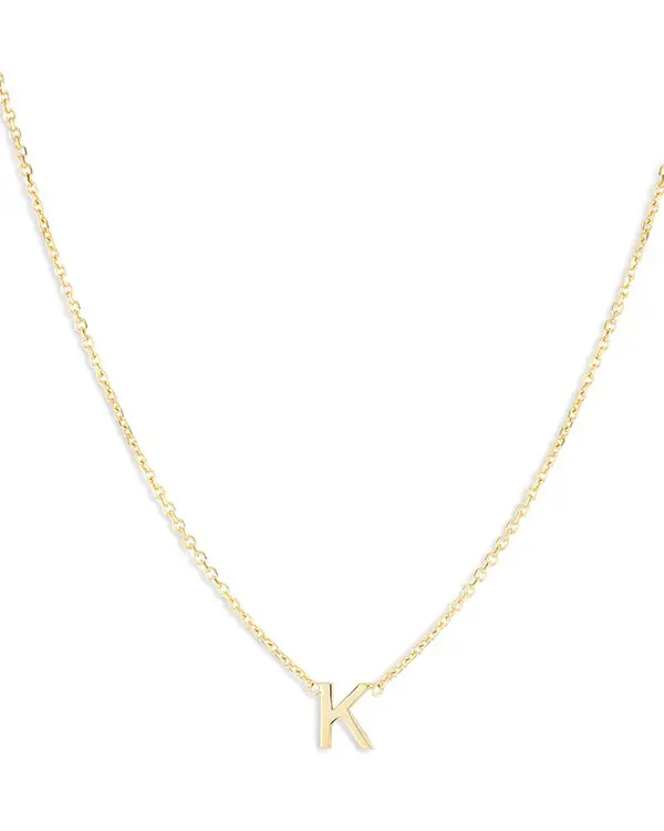 MOON & MEADOW 14k Yellow Gold Initial Pendant Necklace - K
